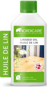 nordicare linseed oil for wood - 100% pure & natural linseed oil for entire indoor area - food-safe raw linseed oil for wood furniture - underlines the original wood structure - made in denmark 16.9oz