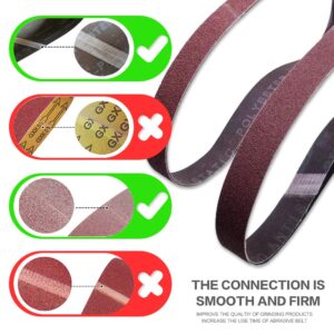 1 x 30 Inch 120 Grit Sanding Belt | Premium Aluminum Oxide Sanding Belt | Premium Sander Sandpaper – 12 Pack