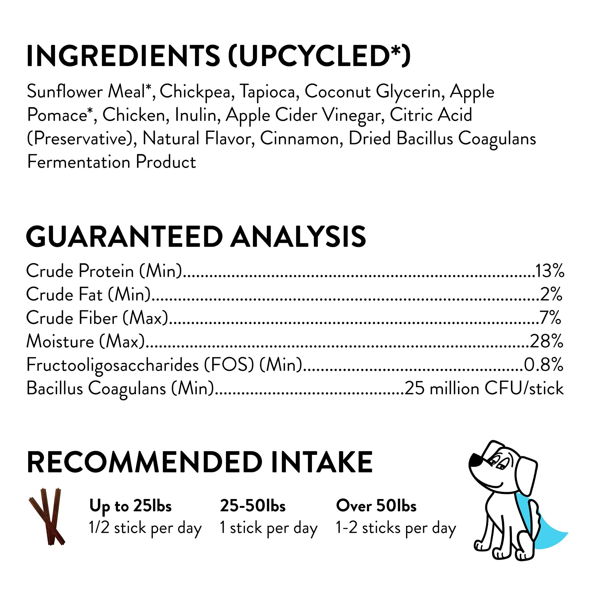 Shameless Pets Dental Treats for Dogs, A Cluck A Day - Healthy Dental Sticks with Digestive Support for Teeth Cleaning & Fresh Breath - Dog Bones Dental Chews Free from Grain, Corn & Soy