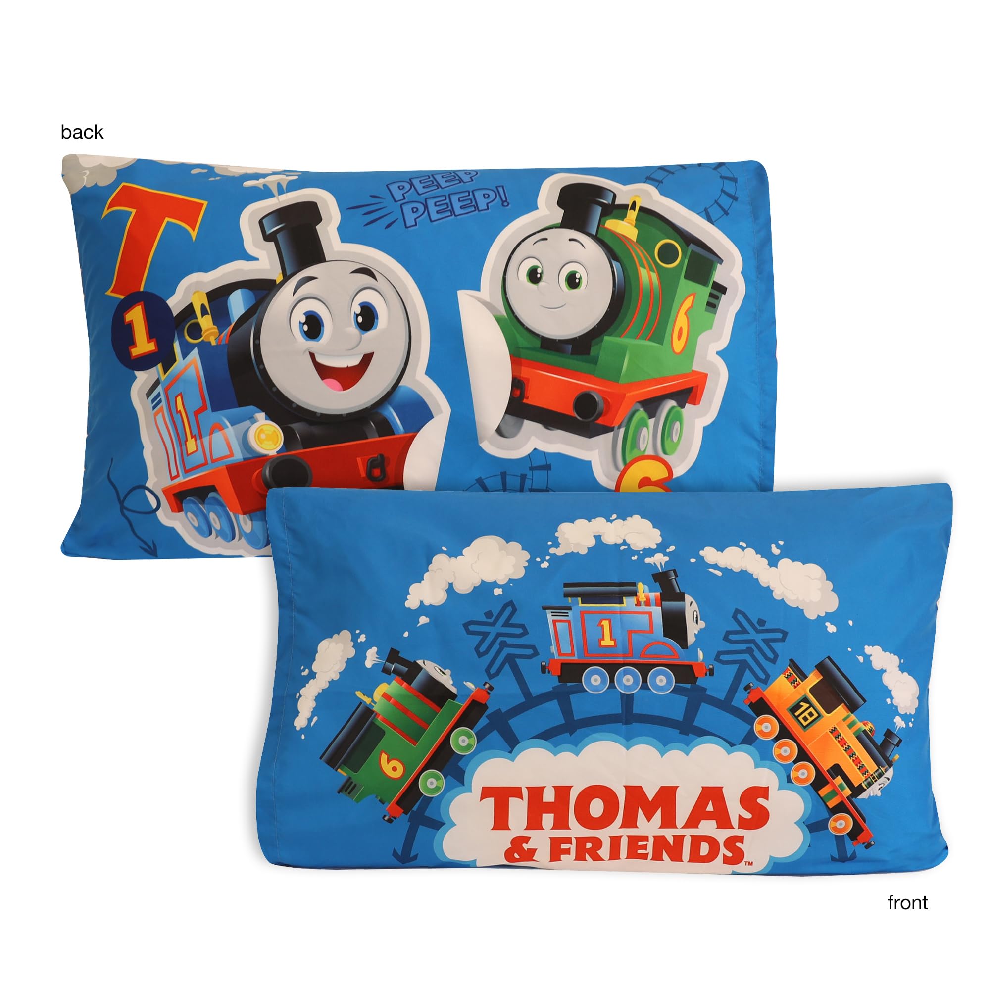 Thomas The Tank Twin Sheet Set for Kid's Bed in a Bag with Reversible Comforter, Flat Sheet, Fitted Sheet & Pillowcase - 4 pcs