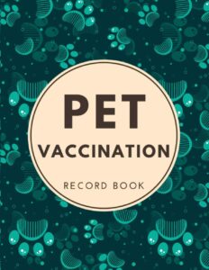 pet vaccination record book: pet medical health & vaccine track journal notebook | puppy vaccination shot organizer card | veterinary immunization schedule