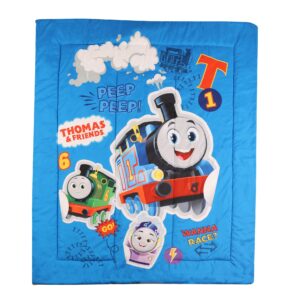 Thomas The Tank Twin Sheet Set for Kid's Bed in a Bag with Reversible Comforter, Flat Sheet, Fitted Sheet & Pillowcase - 4 pcs