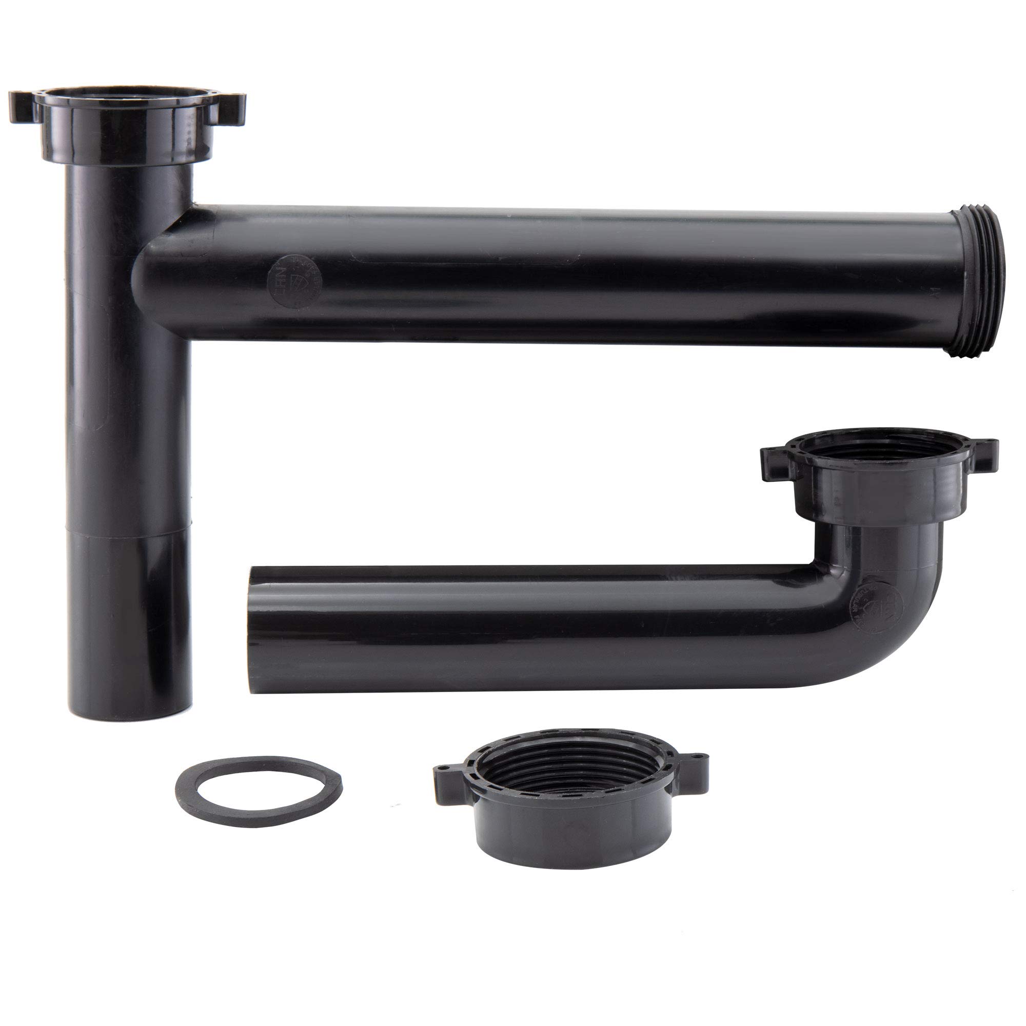 RecPro RV Kitchen Sink Drain Assembly | For Double Bowl Sinks | 1-1/2" Continuous Waste Kit