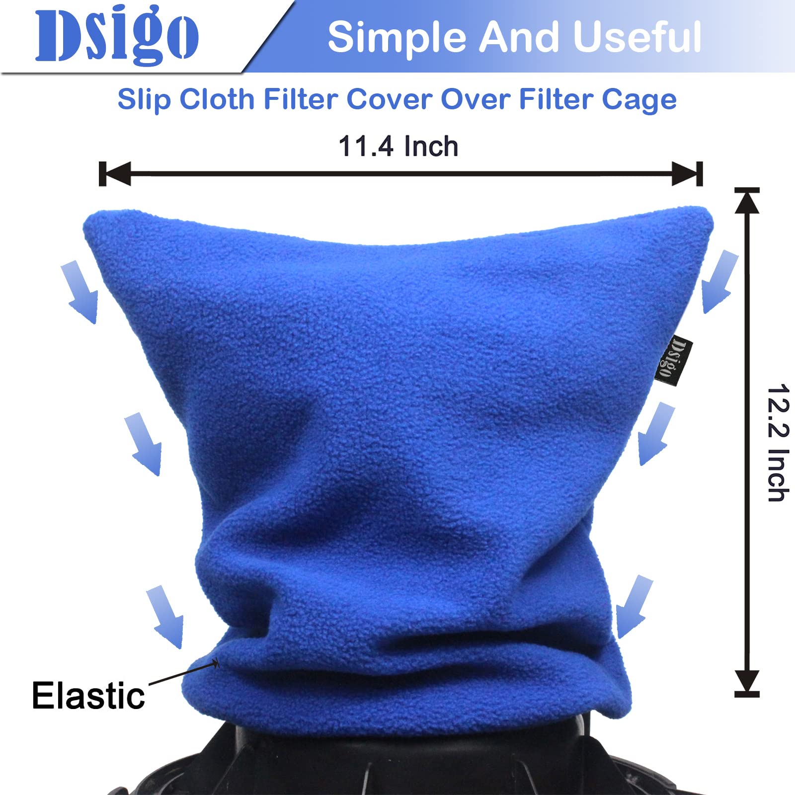 DSIGO Shop Vac Filter Retainer Cover Reusable Blue Vacuum Dust Stopper