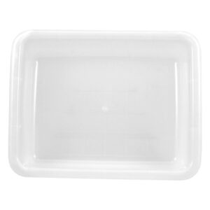 ZOENHOU 4 Pack 10 L Bus Tubs Plastic Bus Box Tote, White Commercial Plastic Bus Box Tote Box, Wash Basin Tote Box for Pantry Washing Dishes, 5 Inch Deep