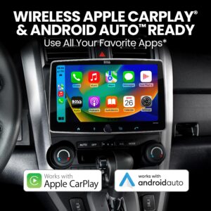 BOSS Audio Systems BCPA9 Single DIN Car Stereo Wireless Apple CarPlay, Android Auto, 9 Inch Touchscreen, Bluetooth, AM/FM Radio Receiver