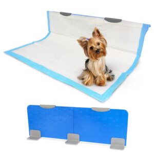 pico stand up vertical wall dog puppy pee pad holder - indoor splash guard for potty training - potty pad holder with easy clean up for leg lifting small and medium dogs potty wall