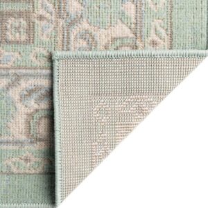 Unique Loom Whitney Collection Area Rug - Milano (4' 1" x 6' 1" Rectangle, Mint/ Ivory)