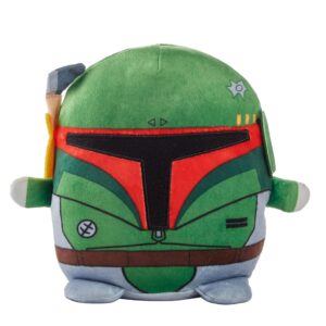 star wars cuutopia 10-inch boba fett plush, soft rounded pillow doll, collectible gift for kids & fans ages 3 years old & up includes toy