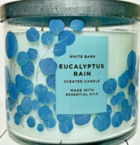 bath and body works 14.5 oz / 411g eucalyptus rain 3-wick scented candle