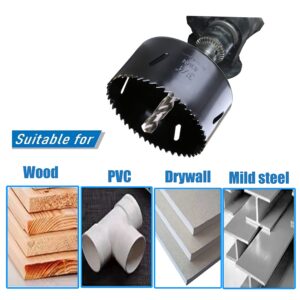 PLG2SUPT 6-3/8” HSS Bi Metal Hole Saw Cutter for Wood Drywall Plastic Aluminum Mild Steel Iron Metal Stainless Steel Heavy Duty Hole Saw Bit with Arbor