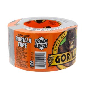 Gorilla Tough & Wide Duct Tape, 2.88" x 25yd, Silver, (Pack of 1)