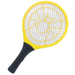 fobelisk electric fly swatter - bug zapper - best high voltage handheld mosquito killer - wasp, fruit fly, insect trap racket for indoor, travel, camping and outdoor control (2 aa batteries included)