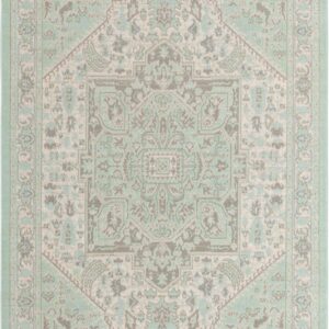 Unique Loom Whitney Collection Area Rug - Milano (4' 1" x 6' 1" Rectangle, Mint/ Ivory)