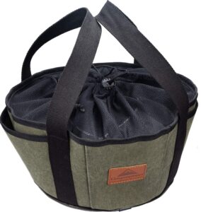 campingmoon canvas carry bag for 10-inch dutch oven do-28bk