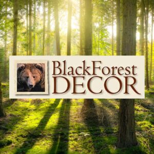 Black Forest Décor Black Bear Lodge Waste Basket