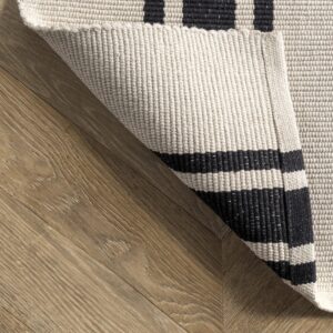 nuLOOM Clarissa Cotton Flatweave Casual Stripe Area Rug, 6x9, Ivory