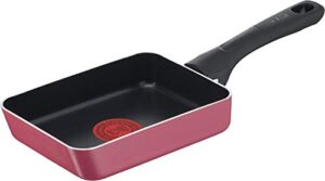 t-fal b55918 egg roaster, 4.7 x 7.1 inches (12 x 18 cm), compatible with gas stoves, cranberry red, non-stick, red