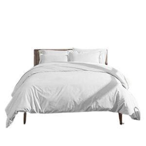 s.v. creations sumptuous slumber: egyptian cotton white duvet cover set for twin beds with zipper closer (1000-tc)