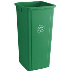 pro&family 92 qt. / 23 gallon / 87 liters green square recycle bin. trash bin kitchen garbage can waste basket recycle bin