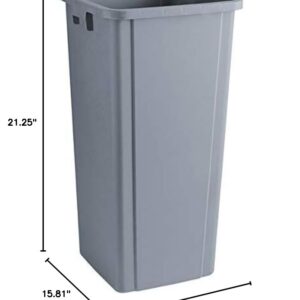 PRO&Family 75 Qt. / 19 Gallon / 72 Liters/Gray Square Trash Can. Trash Bin Kitchen Garbage Can Waste Basket Recycle Bin