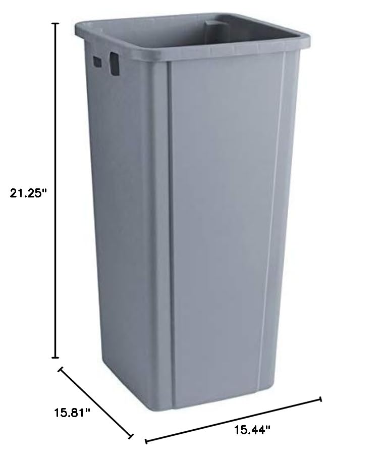 PRO&Family 75 Qt. / 19 Gallon / 72 Liters/Gray Square Trash Can. Trash Bin Kitchen Garbage Can Waste Basket Recycle Bin