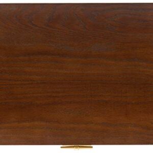 SAFAVIEH NST6401B, 23" W x 16" L x 21.5" H, Walnut/Brass