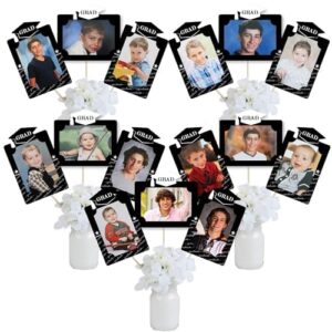 big dot of happiness graduation cheers - graduation party picture centerpiece sticks - photo table toppers - 15 pieces