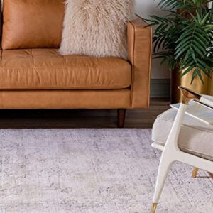 Rugs.com Oregon Collection Rug – 8' x 11' Ivory Low-Pile Rug Perfect for Living Rooms, Large Dining Rooms, Open Floorplans