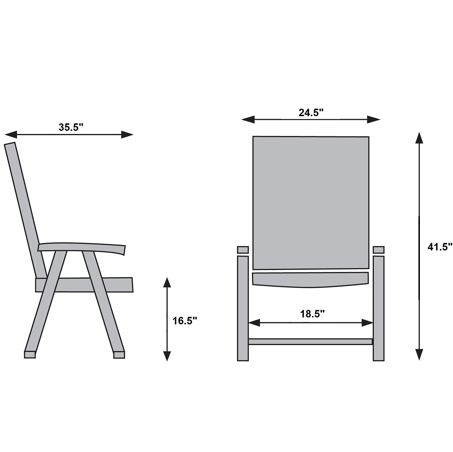 KETTLER Sieger Resin Folding Chair White