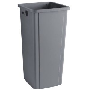 PRO&Family 92 Qt. / 23 Gallon / 87 Liters Gray Square Trash Can. Trash Bin Kitchen Garbage Can Waste Basket Recycle Bin