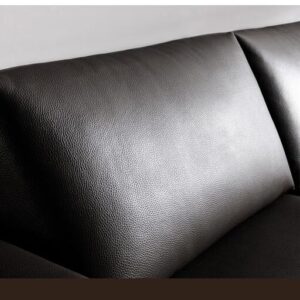 Car Elements Vinyl Leather Fabric Marine Waterproof Material 55" W×36" L Upholstery Synthetic Leather Sheets 0.6mm Thick Anti-UV,Non-Peeling for Car Furniture Sofa Boat Replacement Renovate, Black