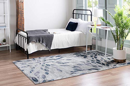 Rugs.com Charleston Collection Rug – 8' x 10' Gray Low-Pile Rug Perfect for Living Rooms, Large Dining Rooms, Open Floorplans