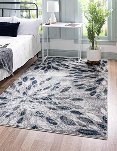 Rugs.com Charleston Collection Rug – 8' x 10' Gray Low-Pile Rug Perfect for Living Rooms, Large Dining Rooms, Open Floorplans