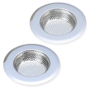 (set of 6) 4.5 inches outer 2.75 inches inner heavy duty steel sink strainers drain bath kitchen sink