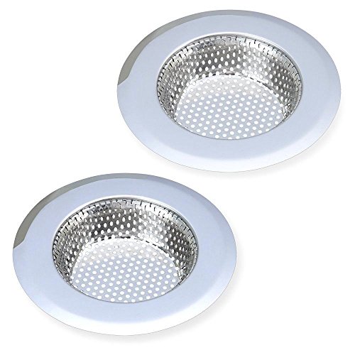 (Set of 6) 4.5 Inches Outer 2.75 Inches Inner Heavy Duty Steel Sink Strainers Drain Bath Kitchen Sink