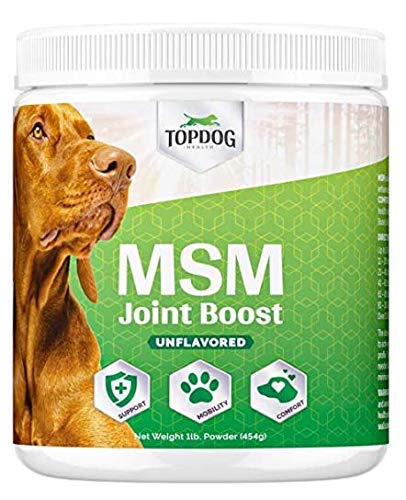 TopDog Health - MSM Joint Boost Powder - Hip & Joint Dog Supplement for Joint Mobility & Flexibility - Natural Anti-Inflammatory with Sulfur - Unflavored