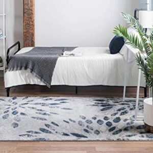 Rugs.com Charleston Collection Rug – 8' x 10' Gray Low-Pile Rug Perfect for Living Rooms, Large Dining Rooms, Open Floorplans