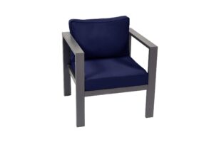 tortuga outdoor lakeview club patio chair, 27.5" w x 25.5" d x 26.25" h, navy