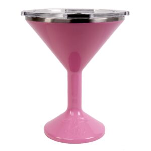 orca tini 13oz stainless steel martini glass | temperature insulated tumbler for every outdoor, picnic, poolside, beach & patio party — dusty rose