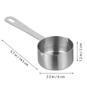 Hemoton Mini Sauce Pan,Stainless Steel Butter Warmer Pot with Pour Spout,Mini Milk Warmer Pot,Chocolate Melting Pot,Mini Butter Melting Pot,Butter Coffee Milk Warmer,Small Sauce Pan for All Stove,80ml