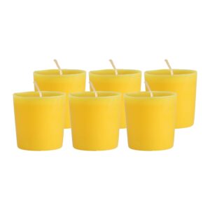 candlenscent yellow votive candles | unscented - 15 hour burn time - made in usa (pack of 6)