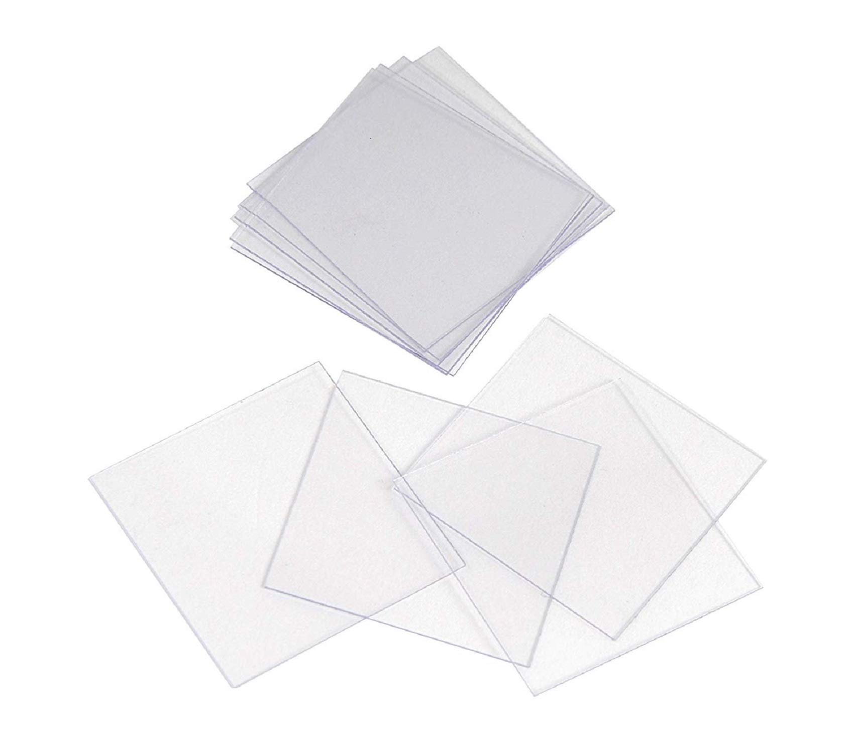 AmScope - Square Glass Microscope Cover Slips, 22mm x 22mm Cover Slides - Pack of 100 - CS-S22-100