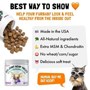 LEGITPET Hemp Hip & Joint Supplement for Dogs and Probiotics for Dogs with Natural Digestive Enzymes 120 + 120 Soft Chews Bundle - Natural Pain Relief and Mobility - Anti Diarrhea - Made in USA