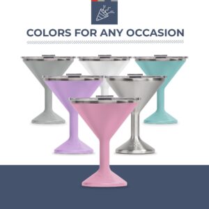 ORCA Tini 13oz Stainless Steel Martini Glass | Temperature Insulated Tumbler for Every Outdoor, Picnic, Poolside, Beach & Patio Party — Pearl