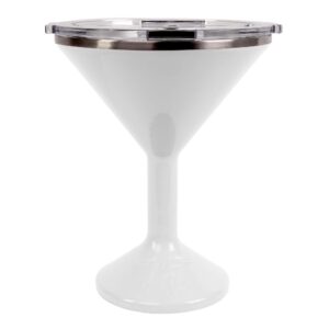 orca tini 13oz stainless steel martini glass | temperature insulated tumbler for every outdoor, picnic, poolside, beach & patio party — pearl