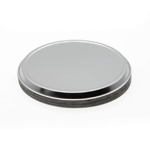 AMTAST Aluminum Sample Pan 90mm Disposable Weighing Pans Dishes for Laboratory Moisture Balances, 50PCs