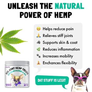 LEGITPET Hemp Hip & Joint Supplement for Dogs and Probiotics for Dogs with Natural Digestive Enzymes 120 + 120 Soft Chews Bundle - Natural Pain Relief and Mobility - Anti Diarrhea - Made in USA