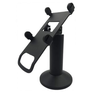 discount credit card supply dccstands verifone v400m 7" swivel and tilt terminal stand, screw-in or adhesive, black