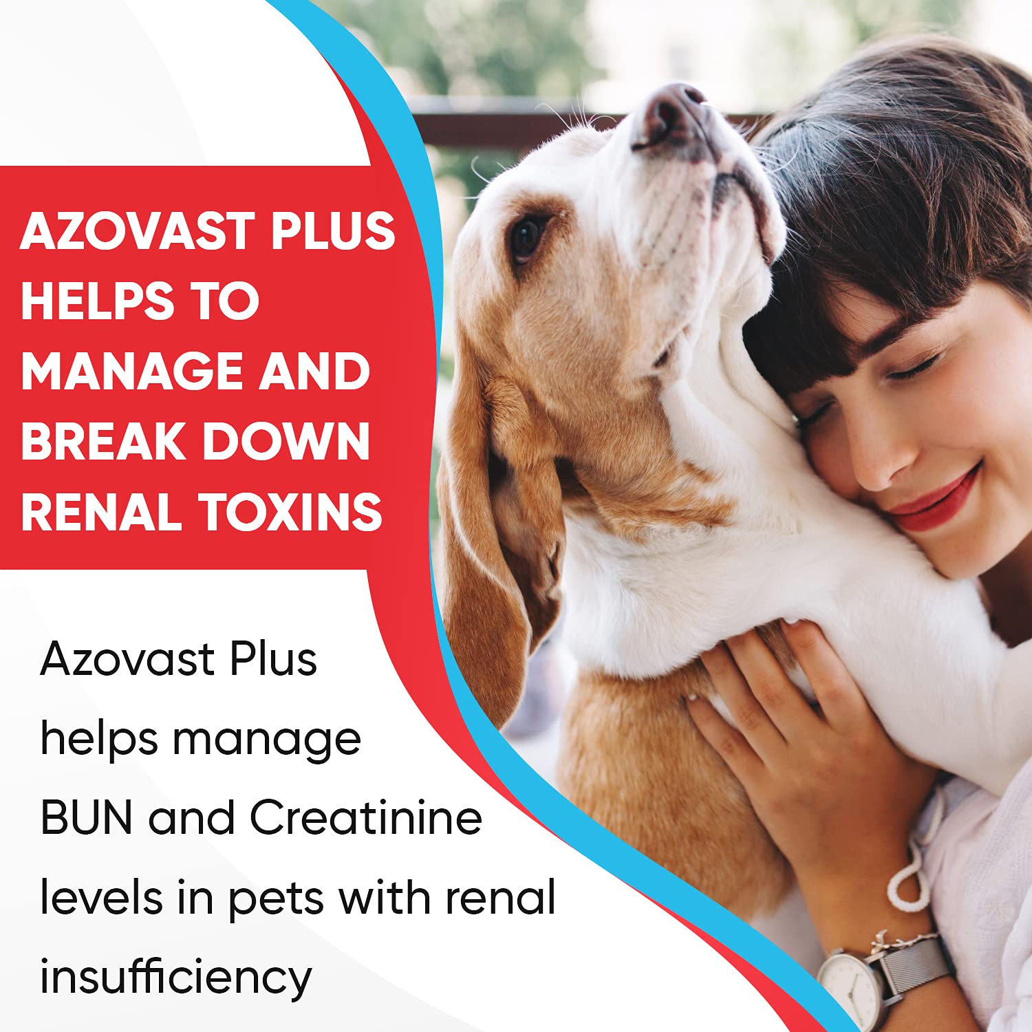 Azovast Plus Kidney Health Supplement for Dogs & Cats, Oral Powder (6 Oz) - (120 Doses/Jar) NO Refrigeration Required - Help Support Kidney Function & Manage Renal Toxins (Made in U.S.A) (6 Oz)